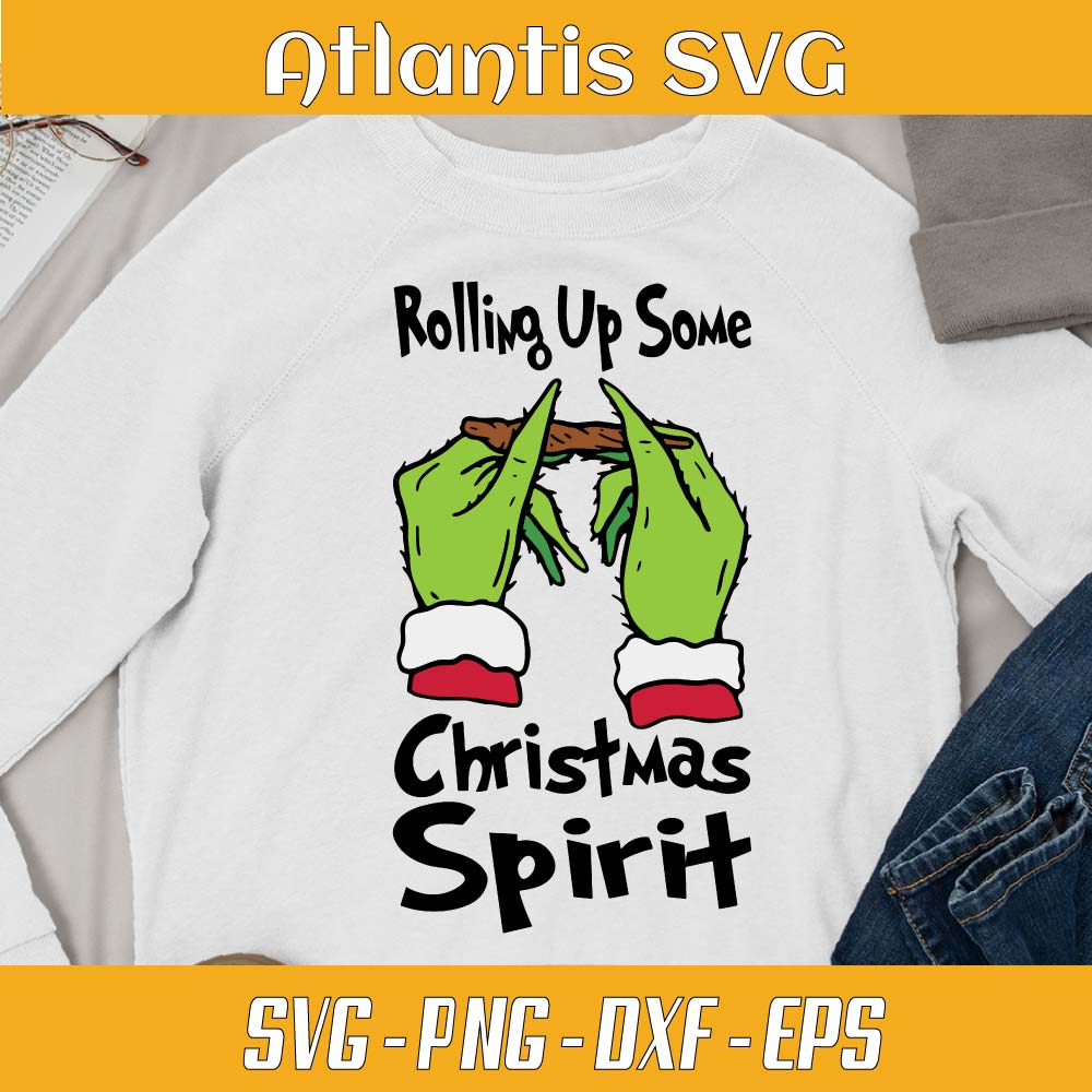 Grinch Rolling Cannabis SVG DXF, Rolling up Some Christmas S - Inspire ...