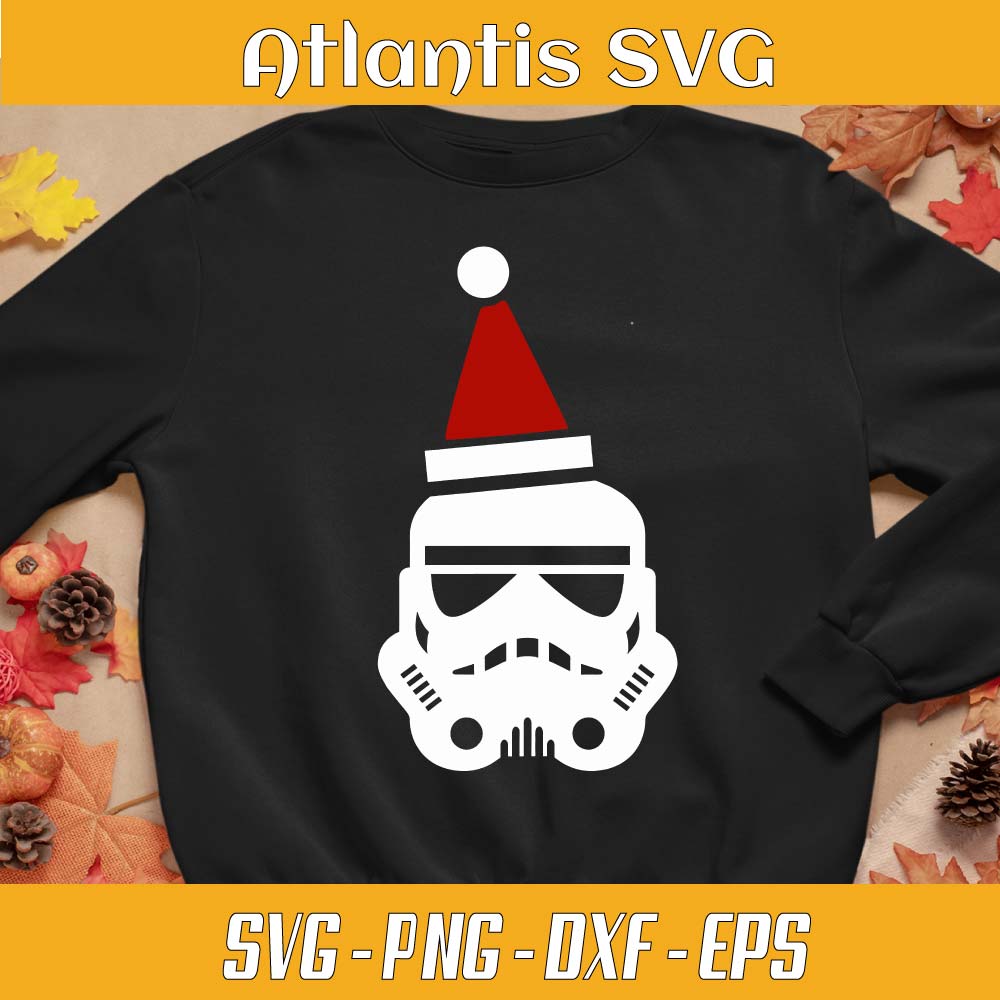 Spooky Darth Vader Santa SVG DXF, Darth Vader Scary Christma | Inspire ...
