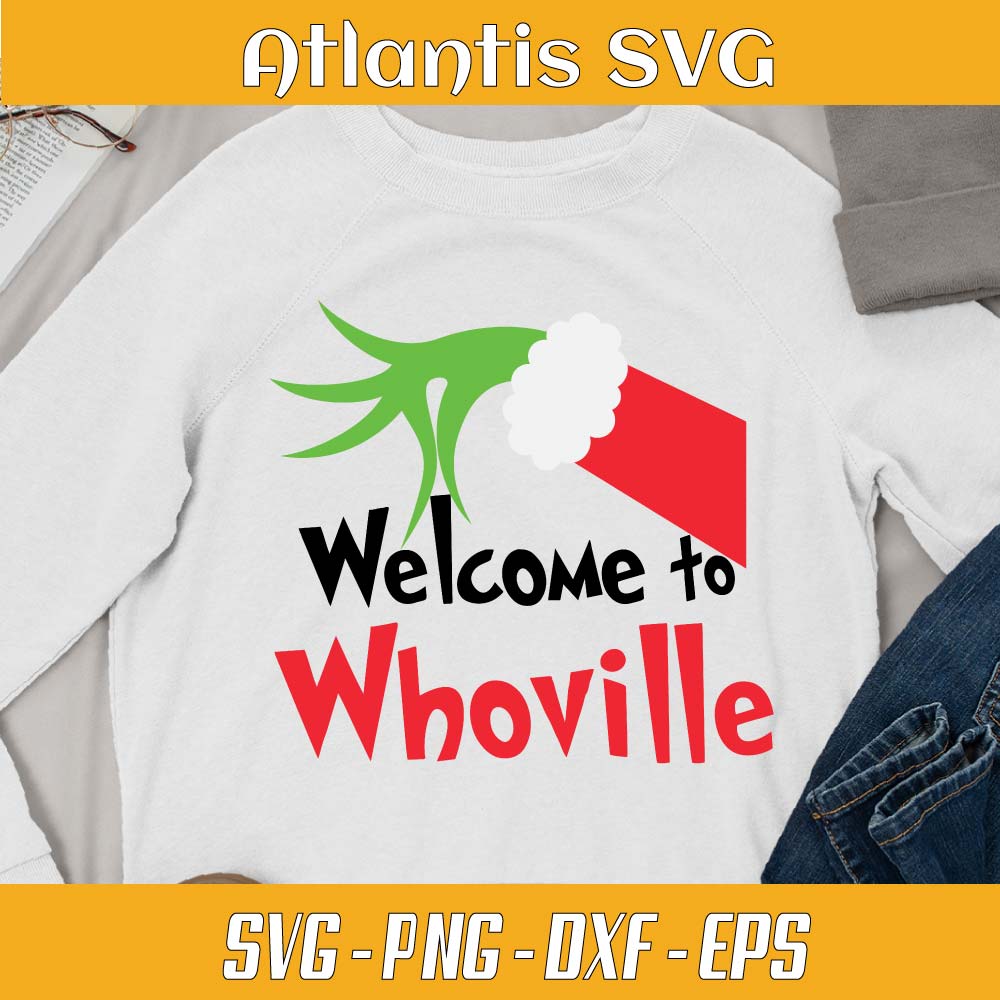 Welcome To Whoville SVG DXF, Whoville Grinch Hand SVG DXF, C | Inspire ...