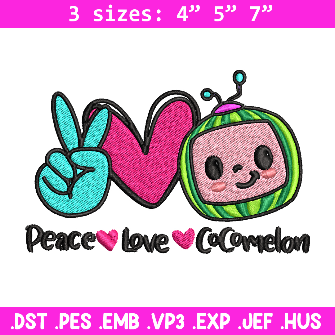 Cocomelon Logo Embroidery design, Cocomelon Embroidery, logo | Inspire ...