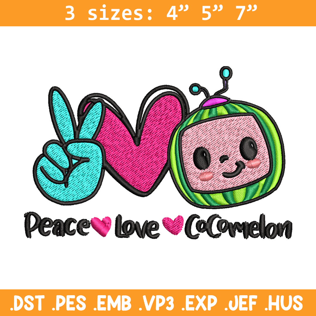 Cocomelon Logo Embroidery design, Cocomelon Embroidery, logo | Inspire ...