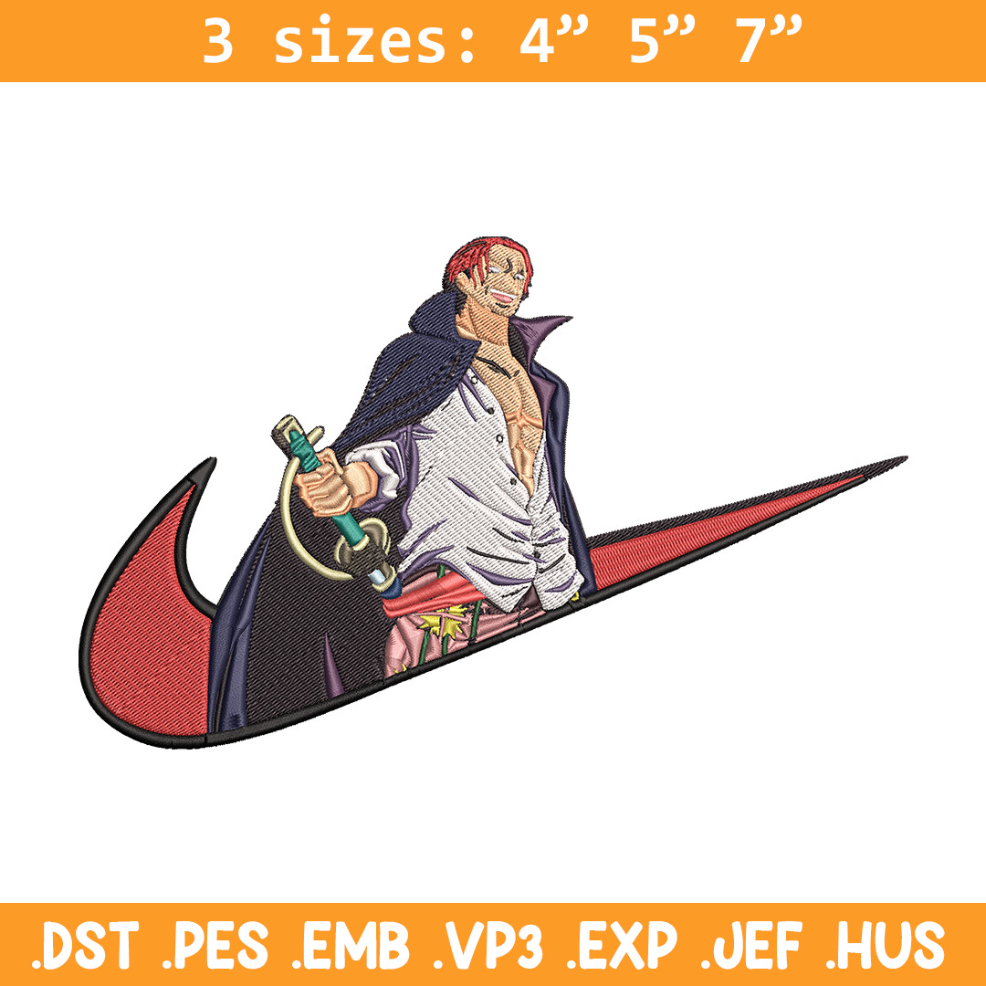 Shanks x nike Embroidery Design, One piece Embroidery, Embro - Inspire ...