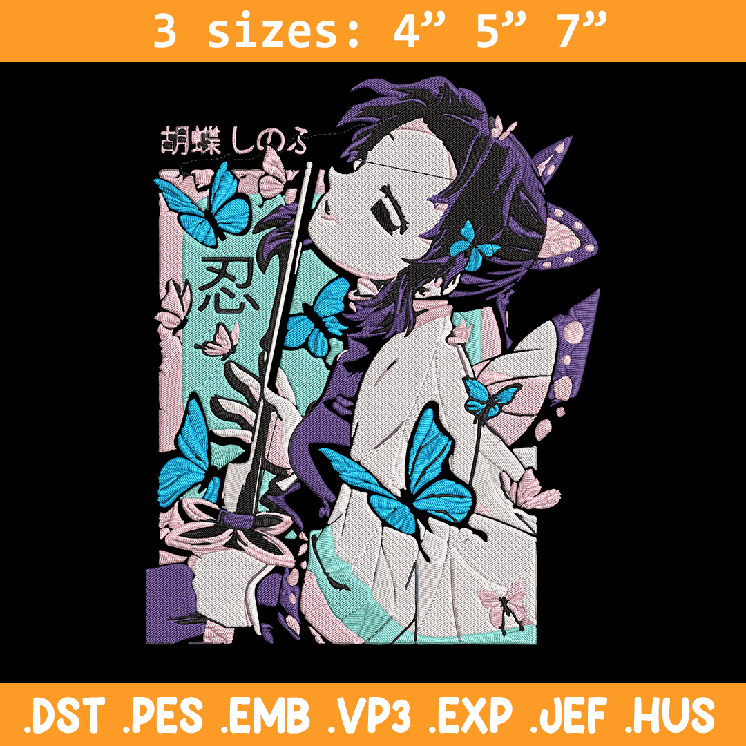 Shinobu poster Embroidery Design, Demon slayer Embroidery,Em - Inspire ...
