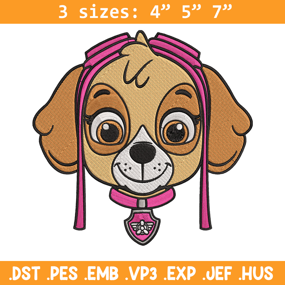 Skye dog Embroidery Design, Paw patrol Embroidery, Embroider - Inspire ...