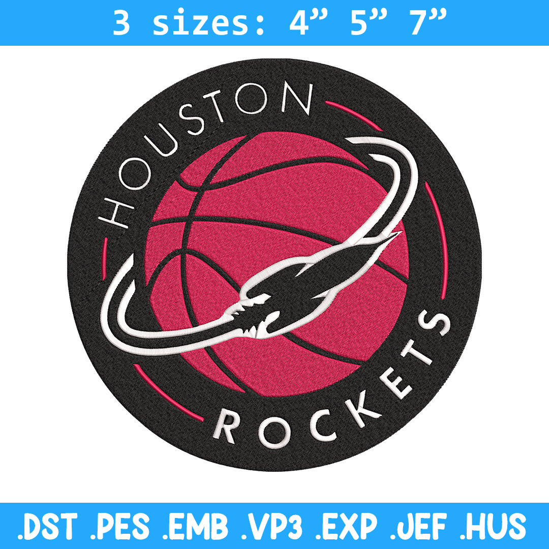 Houston Rockets logo embroidery design, NBA embroidery,Sport - Inspire ...