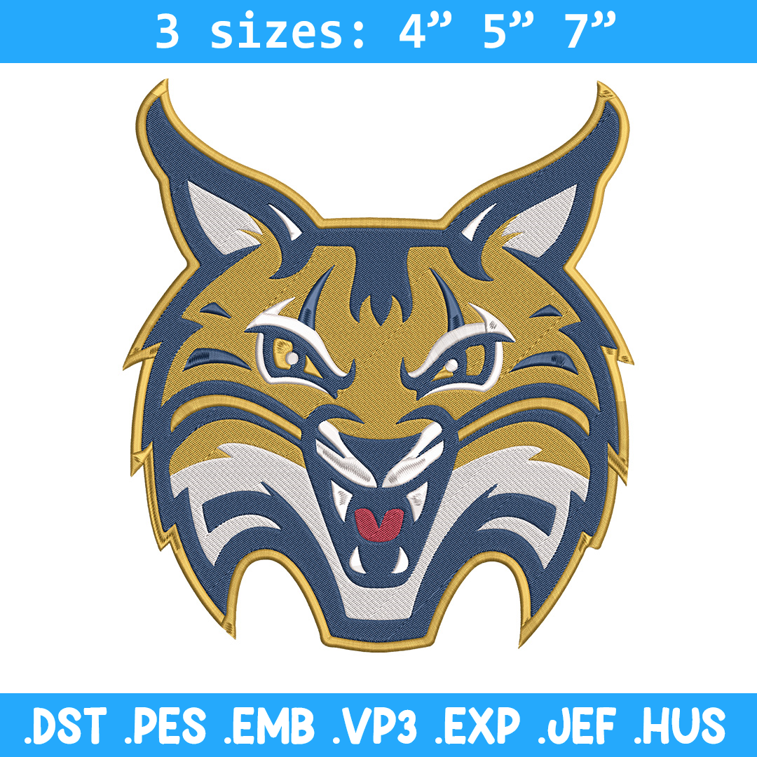 Quinnipiac University mascot embroidery design, NCAA embroid | Inspire ...