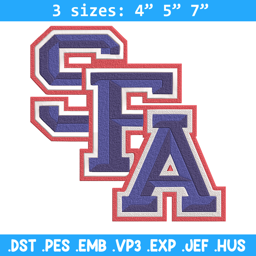 Stephen F. Austin logo embroidery design, NCAA embroidery,Em | Inspire ...
