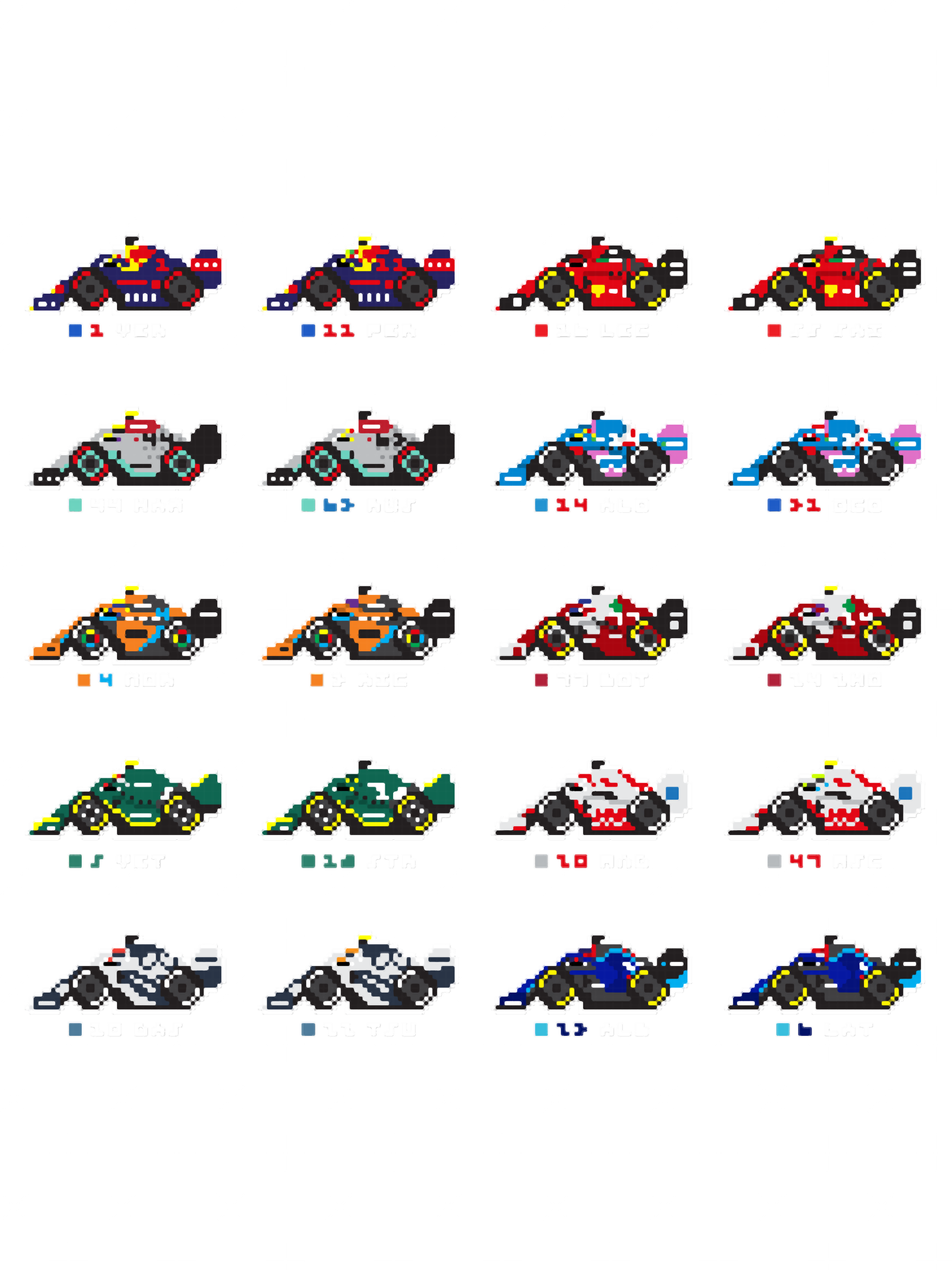 F1 2022 Christmas Pixel Art | Inspire Uplift