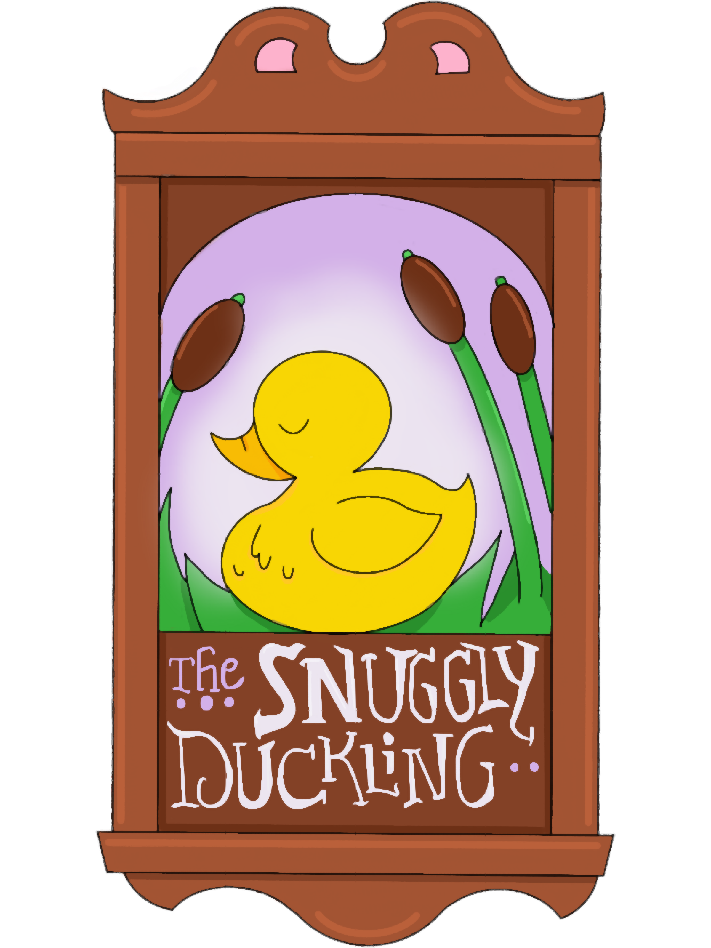 The Snuggly Duckling Sign The Snuggly Duckling Home Fine Art Print