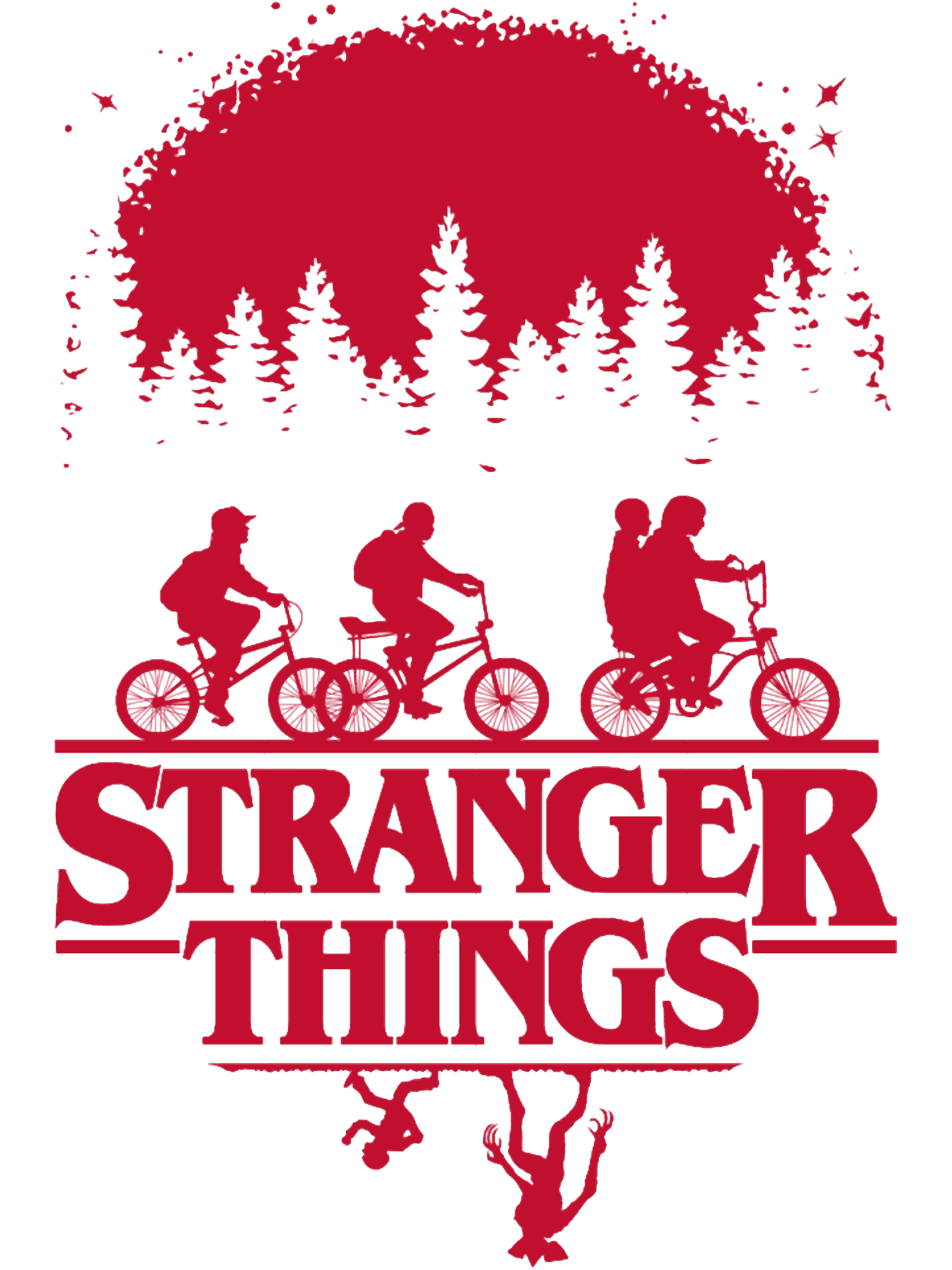Stranger Things Group Shot Bike Ride Upside Down Silhouette | Inspire Uplift