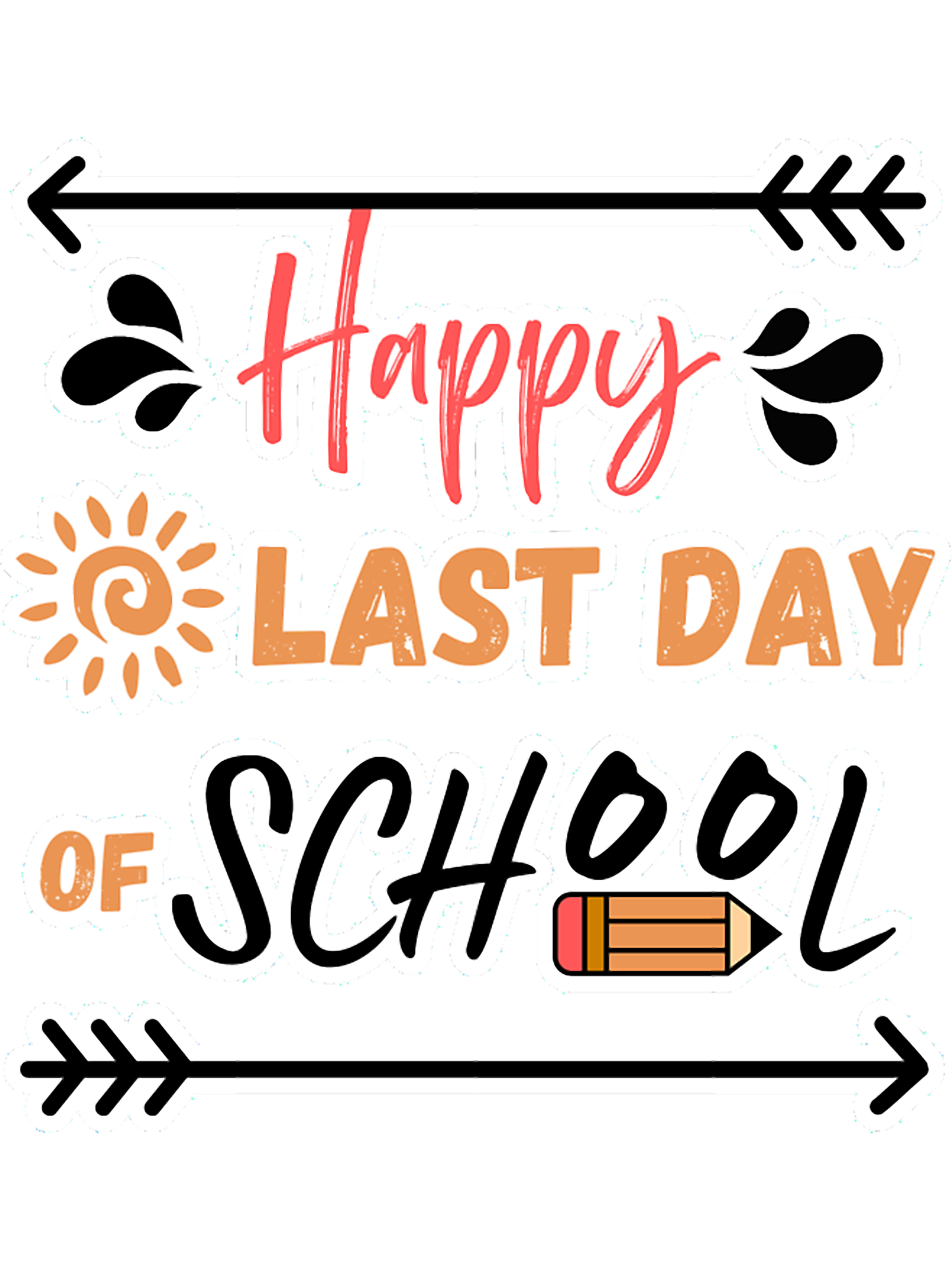 Happy Last Day Of School Kid Teacher Student Graduation Acti | Inspire ...