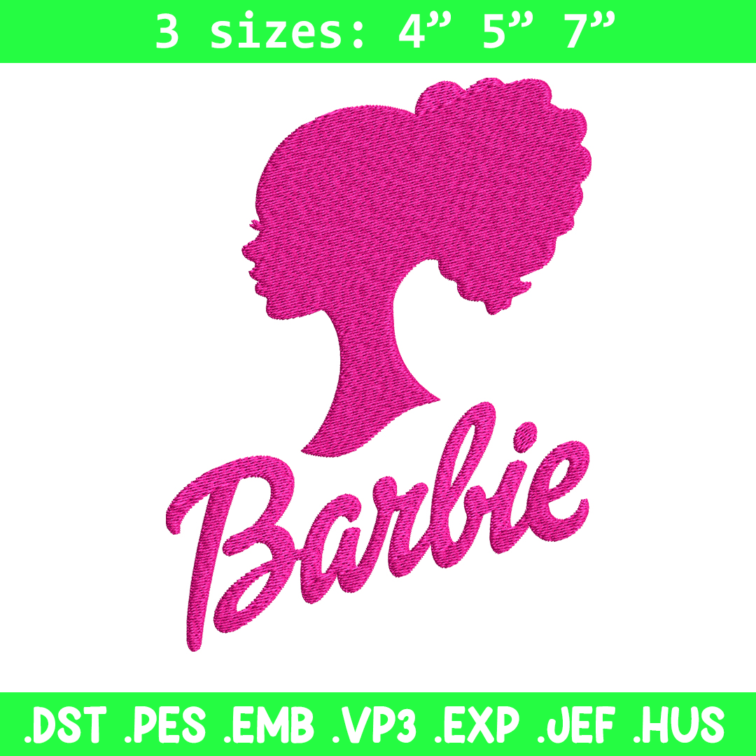 Barbie logo and her Embroidery, Barbie logo Embroidery, logo | Inspire ...