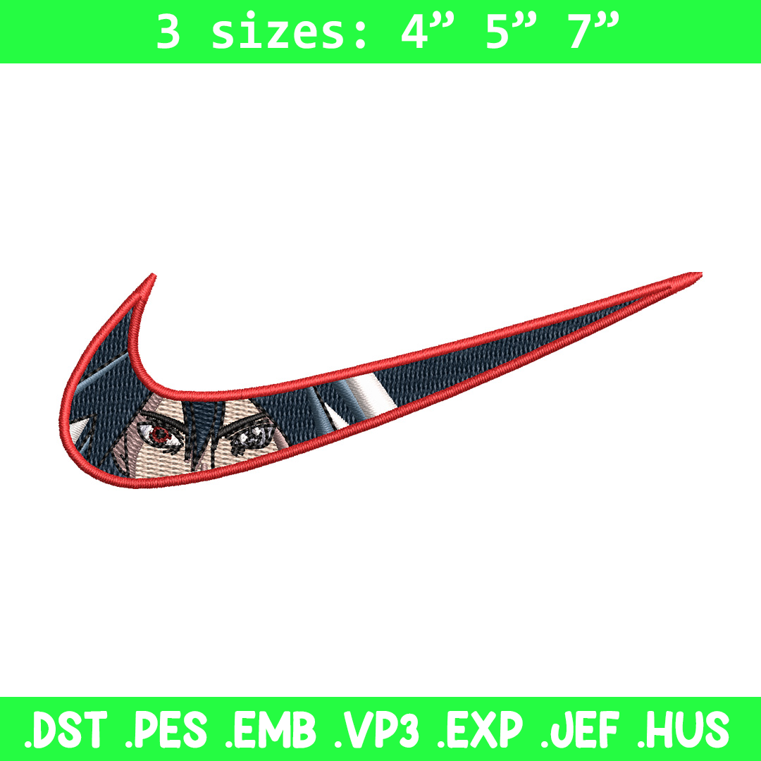 Nike sasuke eyes embroidery design, Naruto embroidery, Nike | Inspire ...