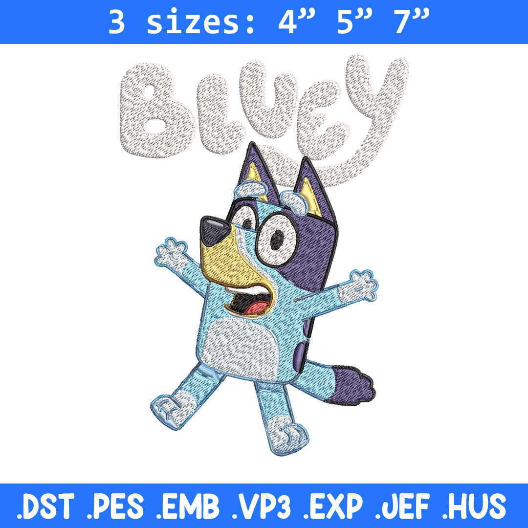 Bluey Embroidery, Bluey Cartoon Embroidery, cartoon Embroide | Inspire ...