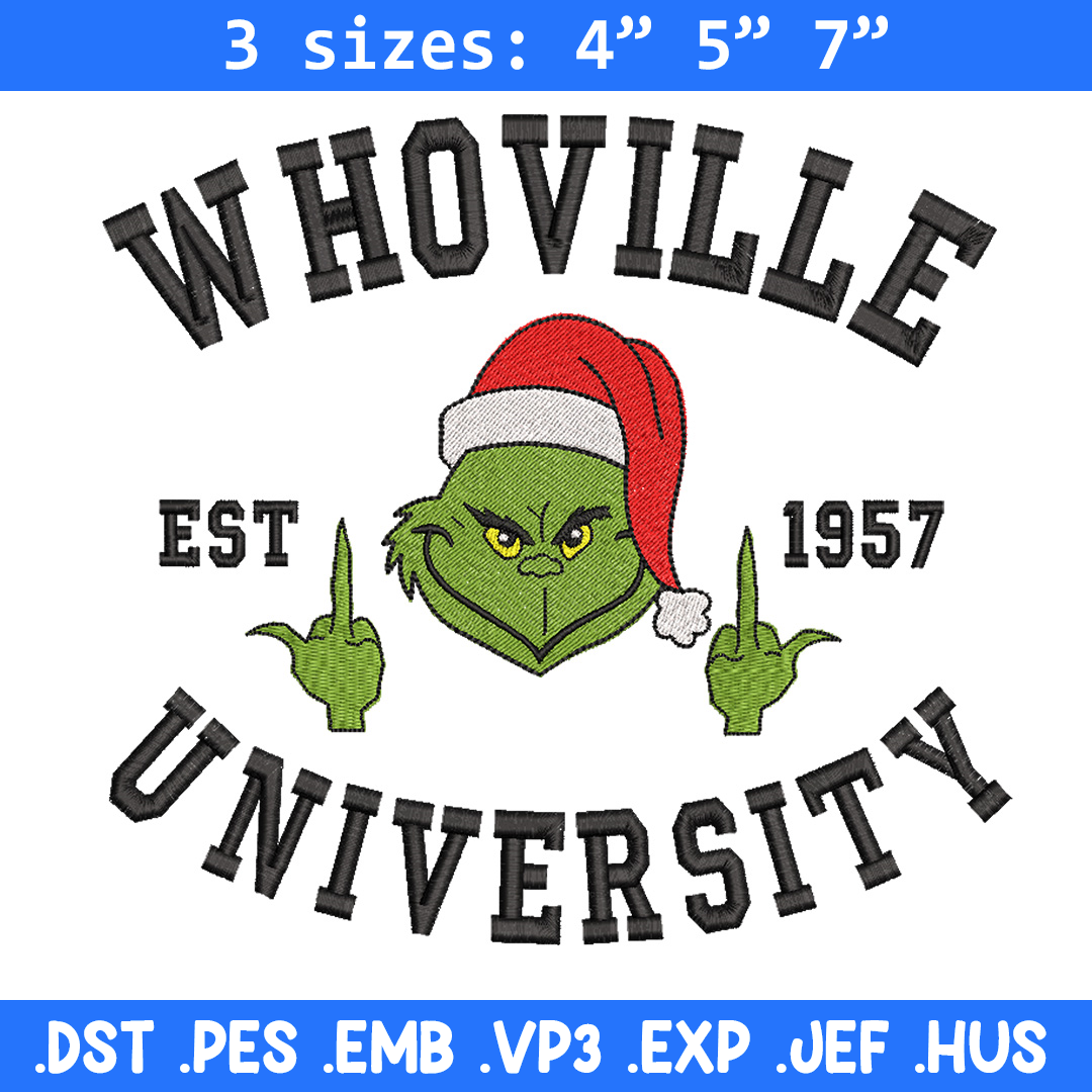 Grinch est1957 embroidery design, Grinch embroidery, Chrisma - Inspire ...