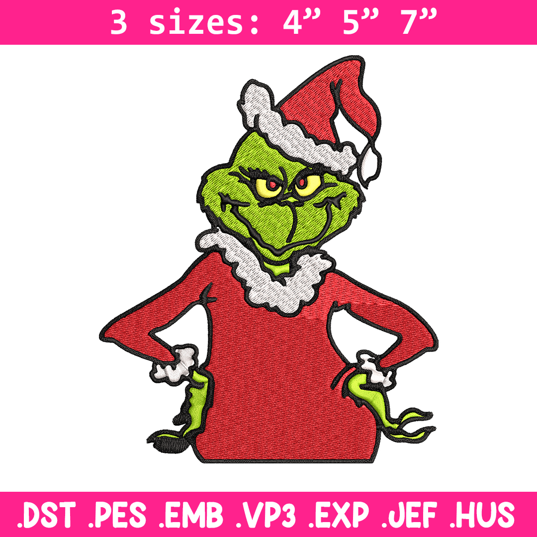 Christmas Grinch Embroidery design, Grinch christmas Embroid | Inspire ...