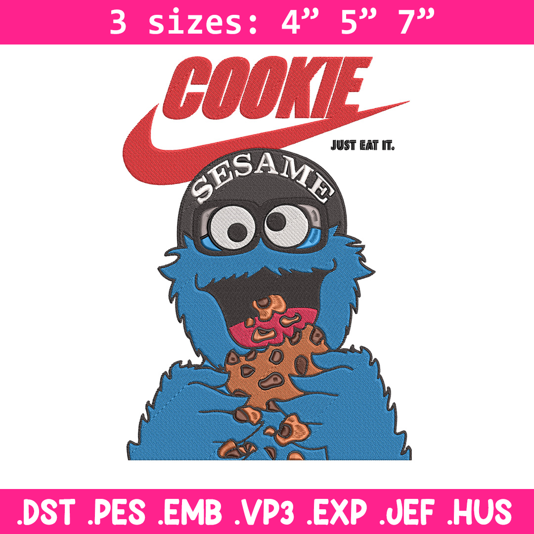 Cookie Monster x nike Embroidery Design, Cookie Monster Embr | Inspire ...