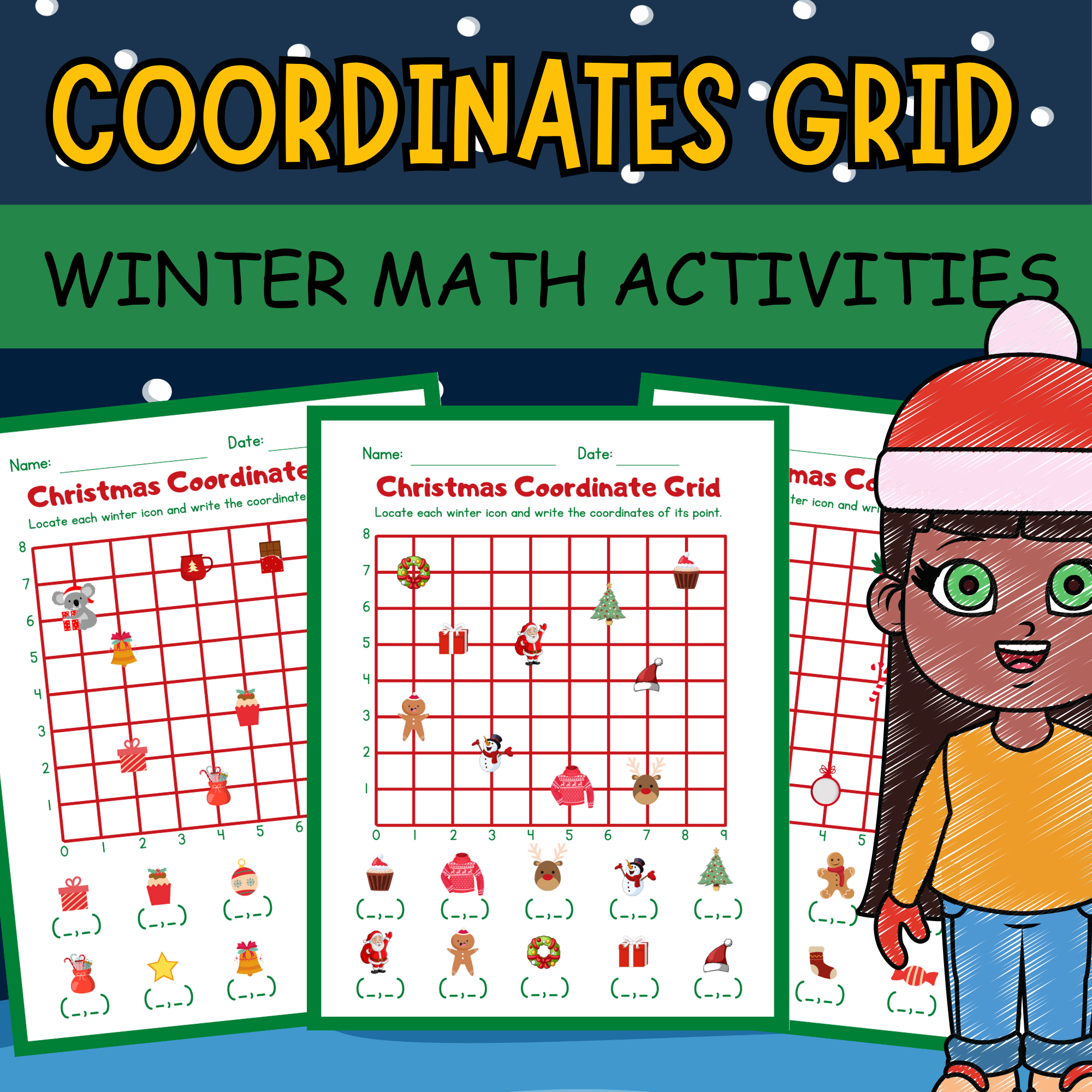Christmas coordinates grid | Winter Math Activities and Work | Inspire ...