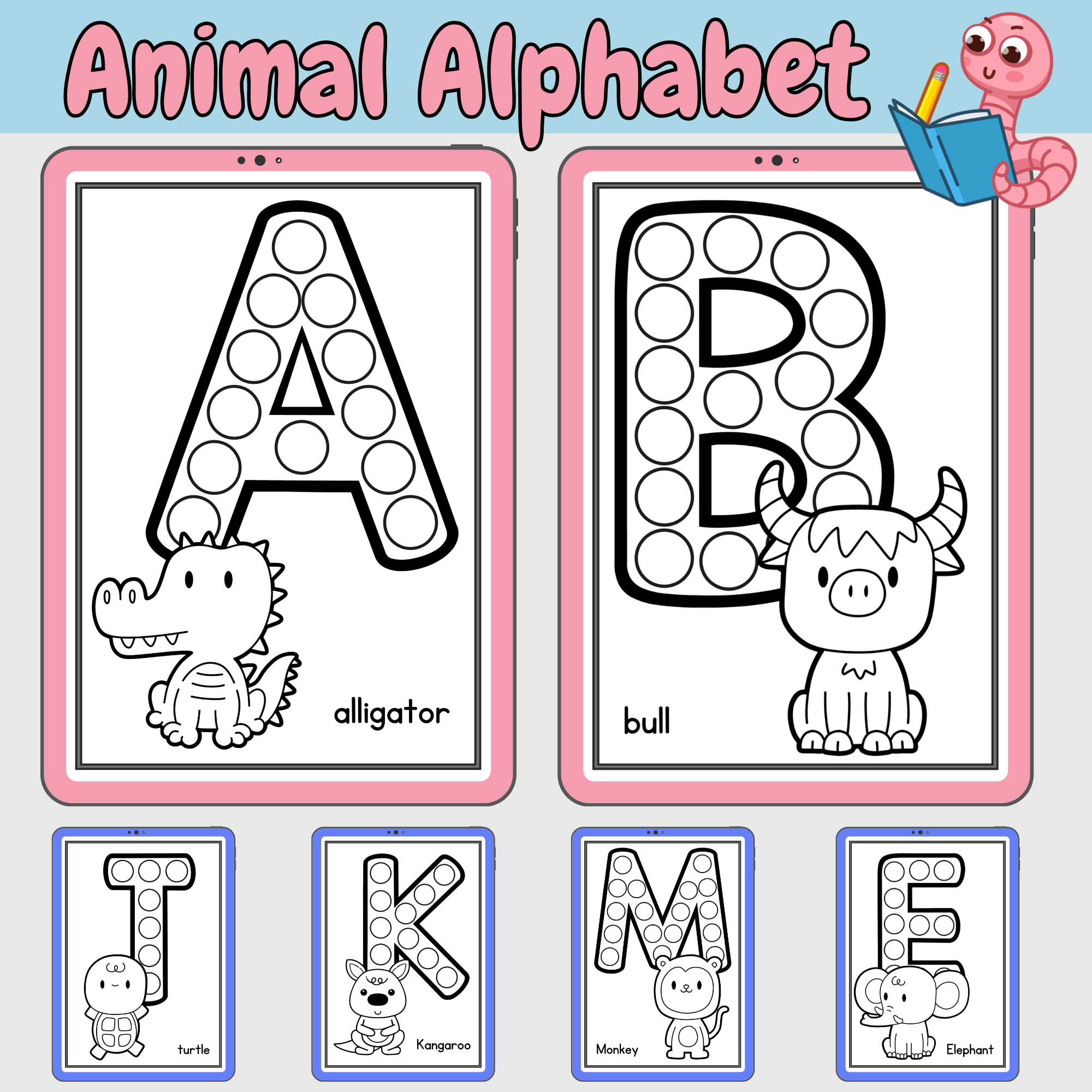 Zoo Animals Alphabet Coloring Sheets | Safari coloring pages - Inspire ...