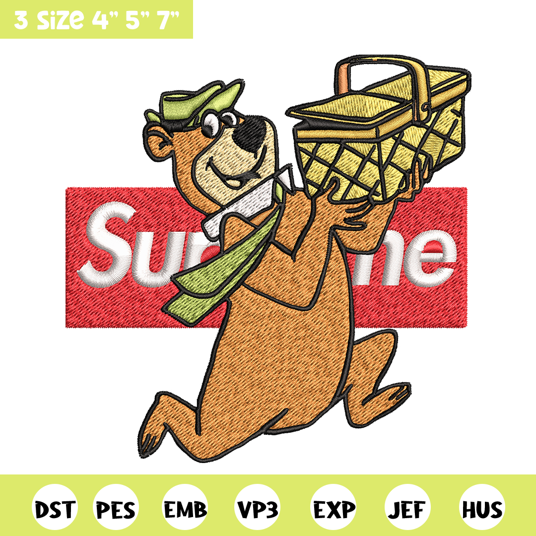Yogi Bear Supreme Embroidery design, Yogi Bear Embroidery, c - Inspire ...