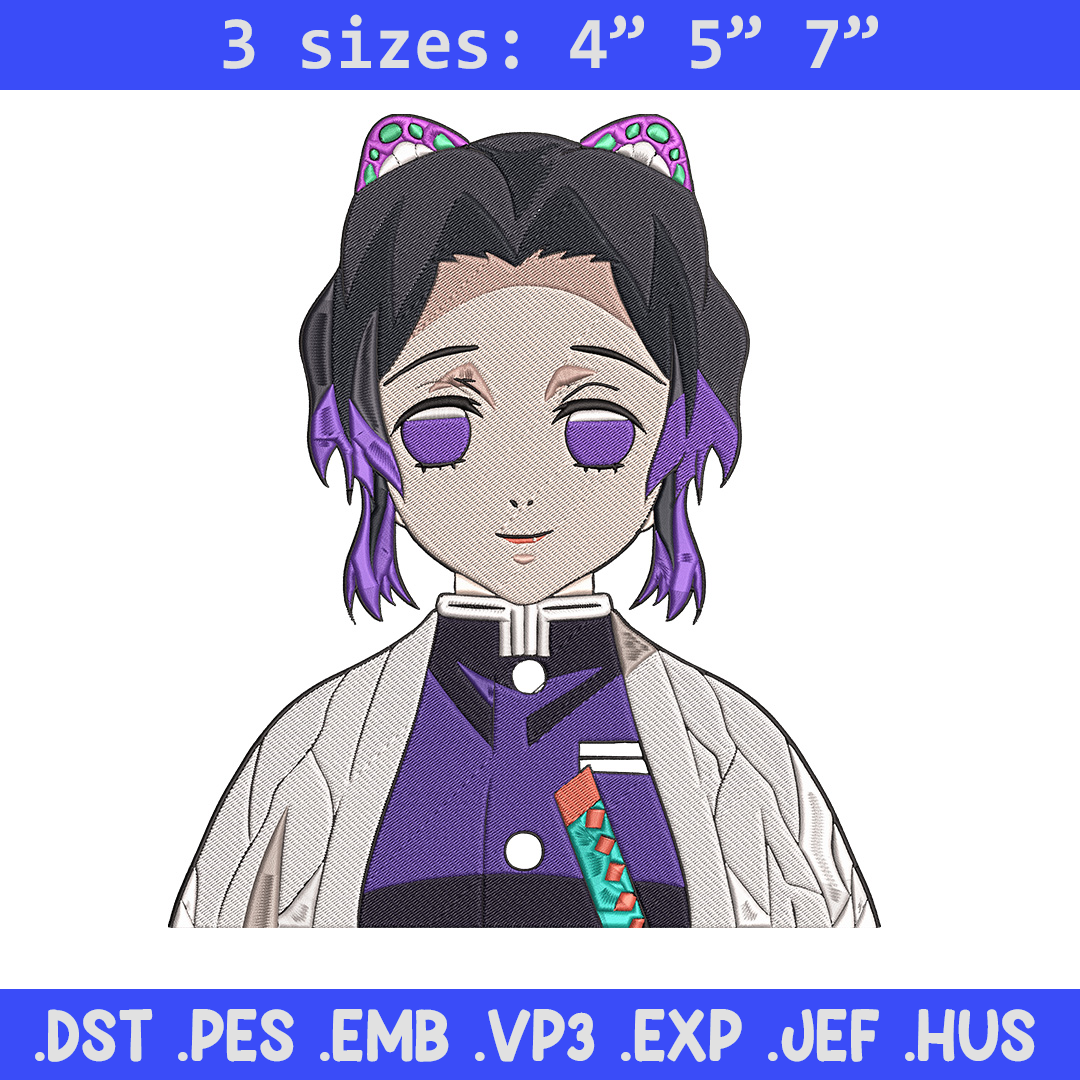 Kochou Shinobu Embroidery Design, Demon slayer Embroidery, E - Inspire ...