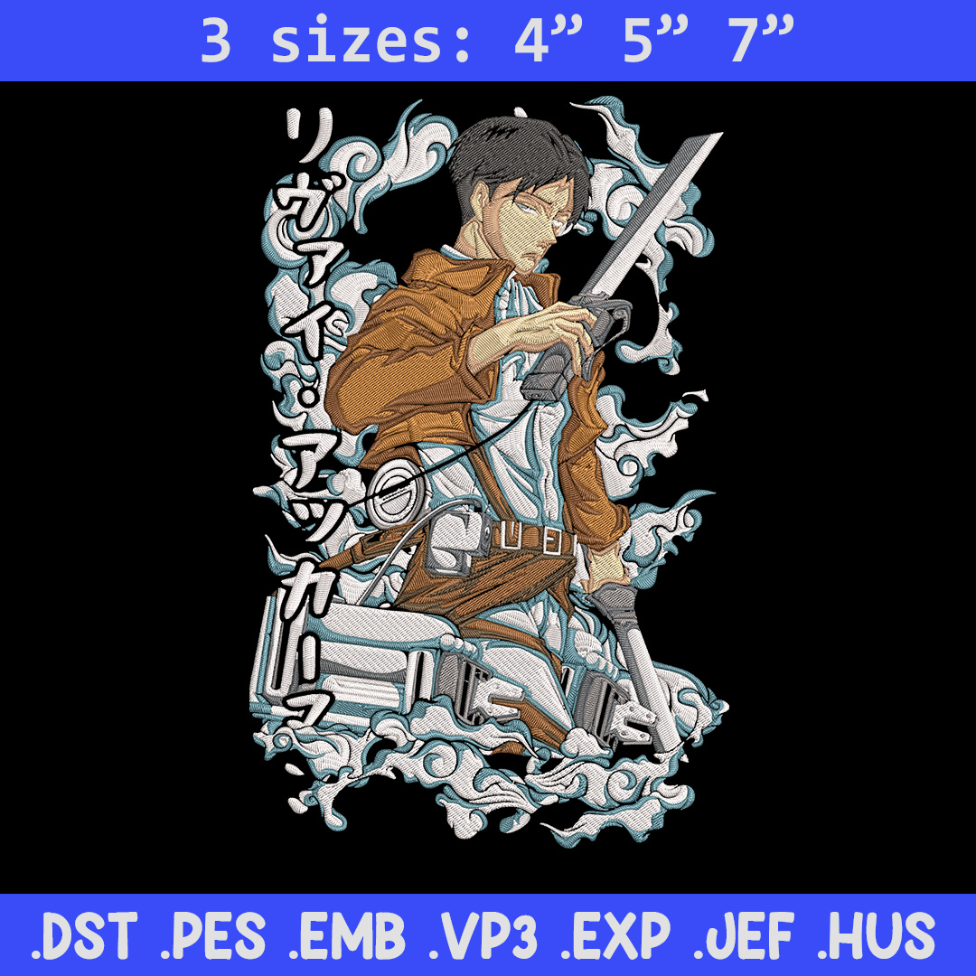 Levi poster Embroidery Design, Aot Embroidery, Embroidery Fi | Inspire ...