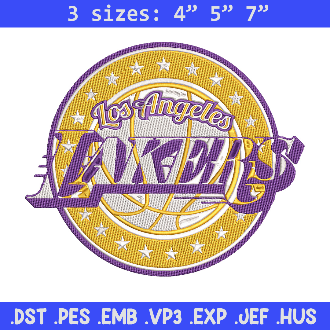 Los Angeles Lakers logo embroidery design, NBA embroidery,Sp - Inspire ...