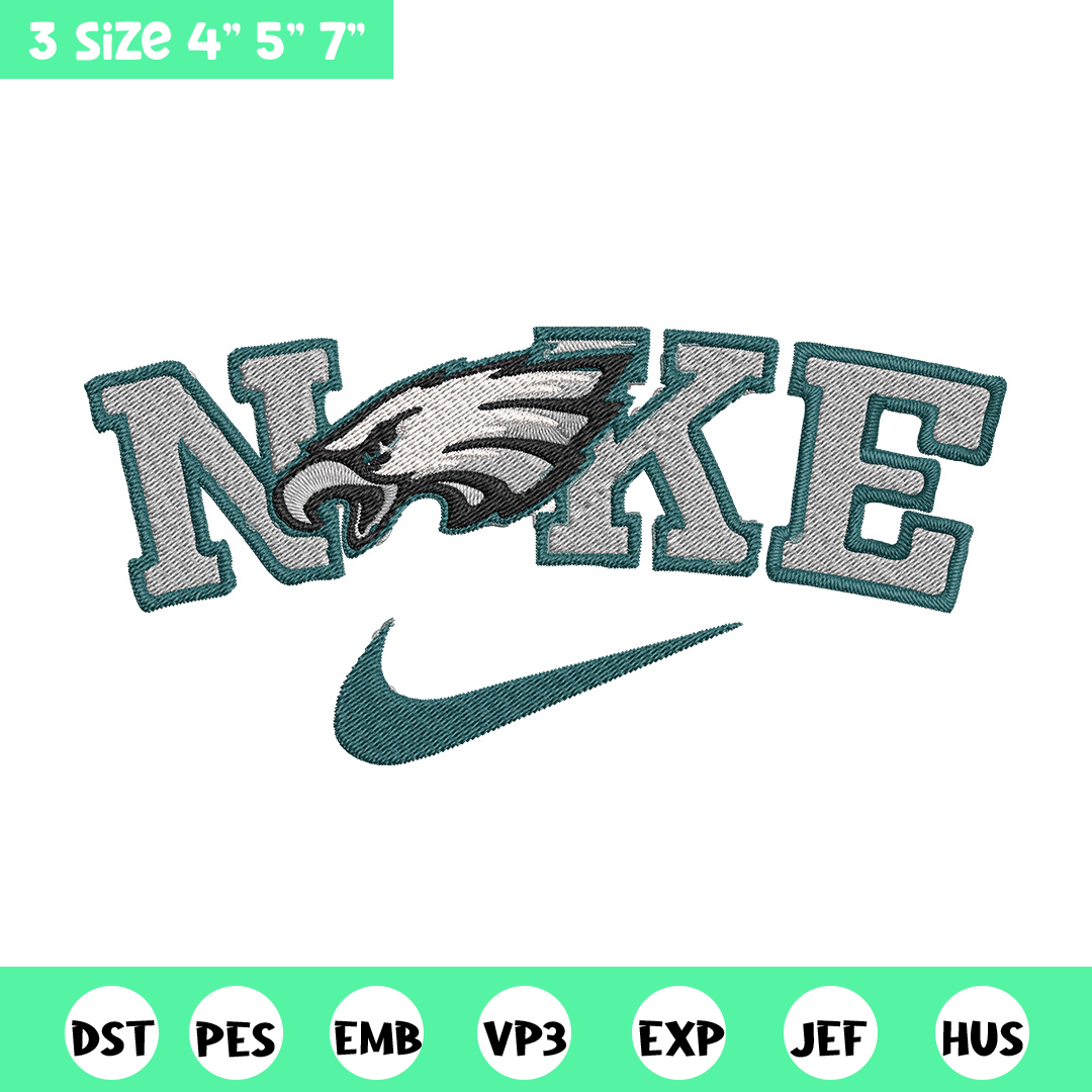 Philadelphia Eagles embroidery design, NFL embroidery, Nike | Inspire ...