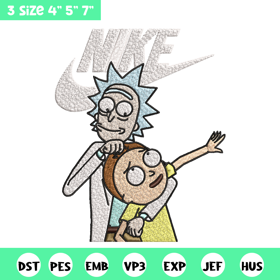Rick and Morty Just Rick It Embroidery design, Cartoon Embro | Inspire ...