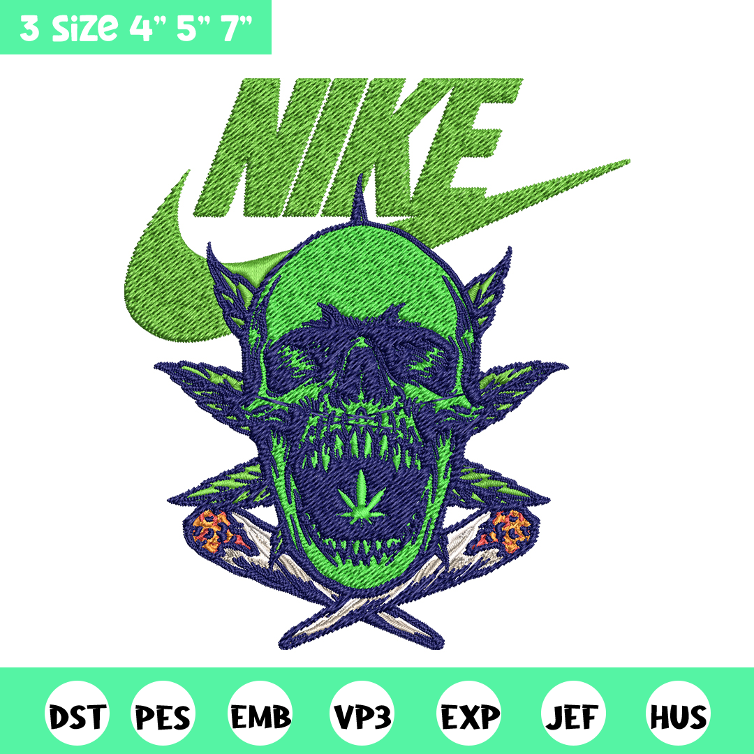 Skull horror Nike Embroidery design, Skull horror Embroidery | Inspire ...