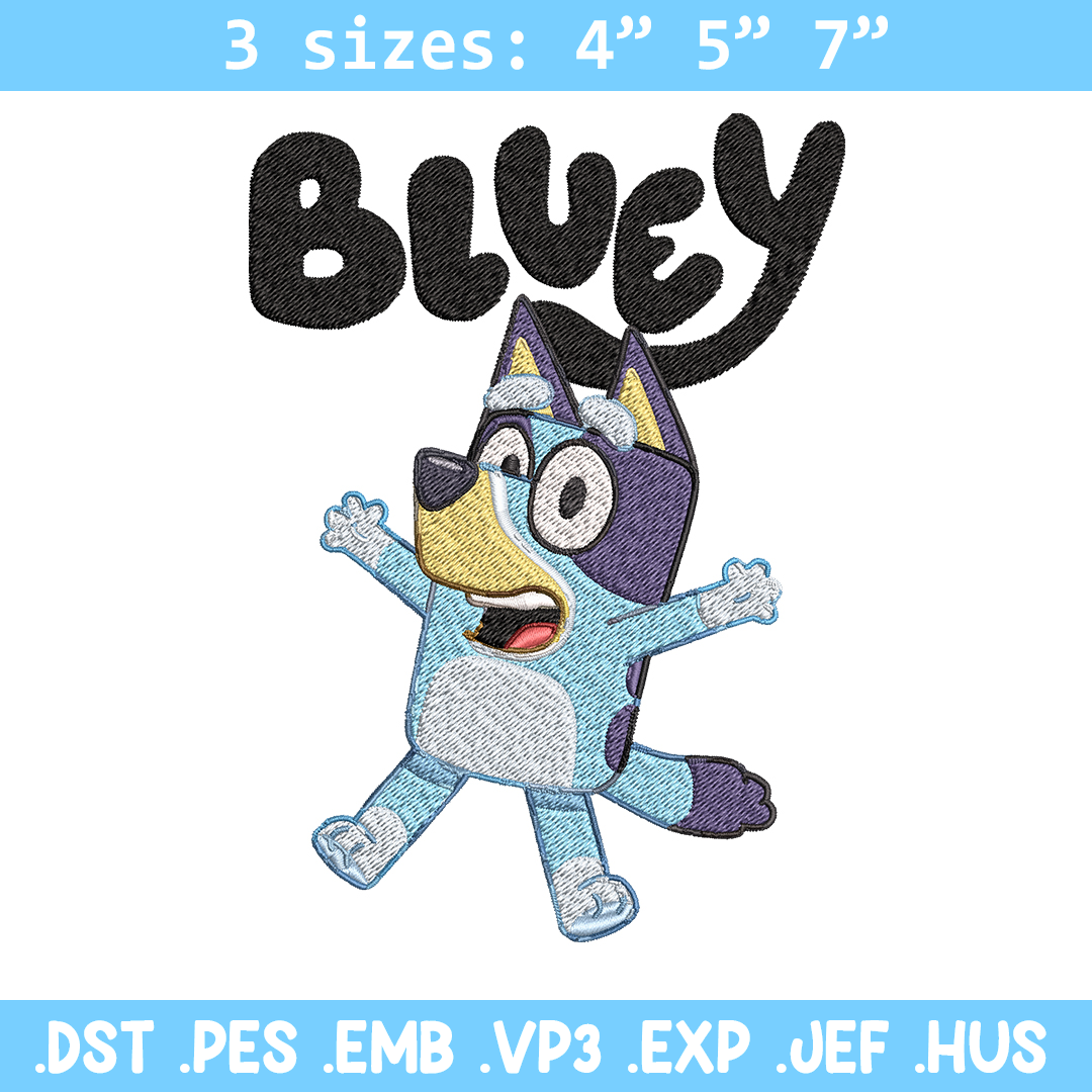 Bluey Embroidery, Bluey Cartoon Embroidery, cartoon Embroide | Inspire ...