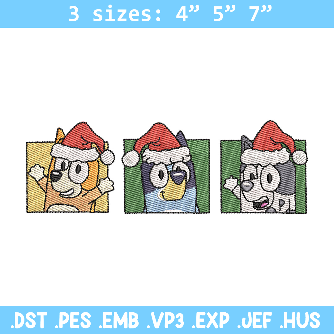 Bluey poster embroidery design, Bluey embroidery, Chrismas d | Inspire ...