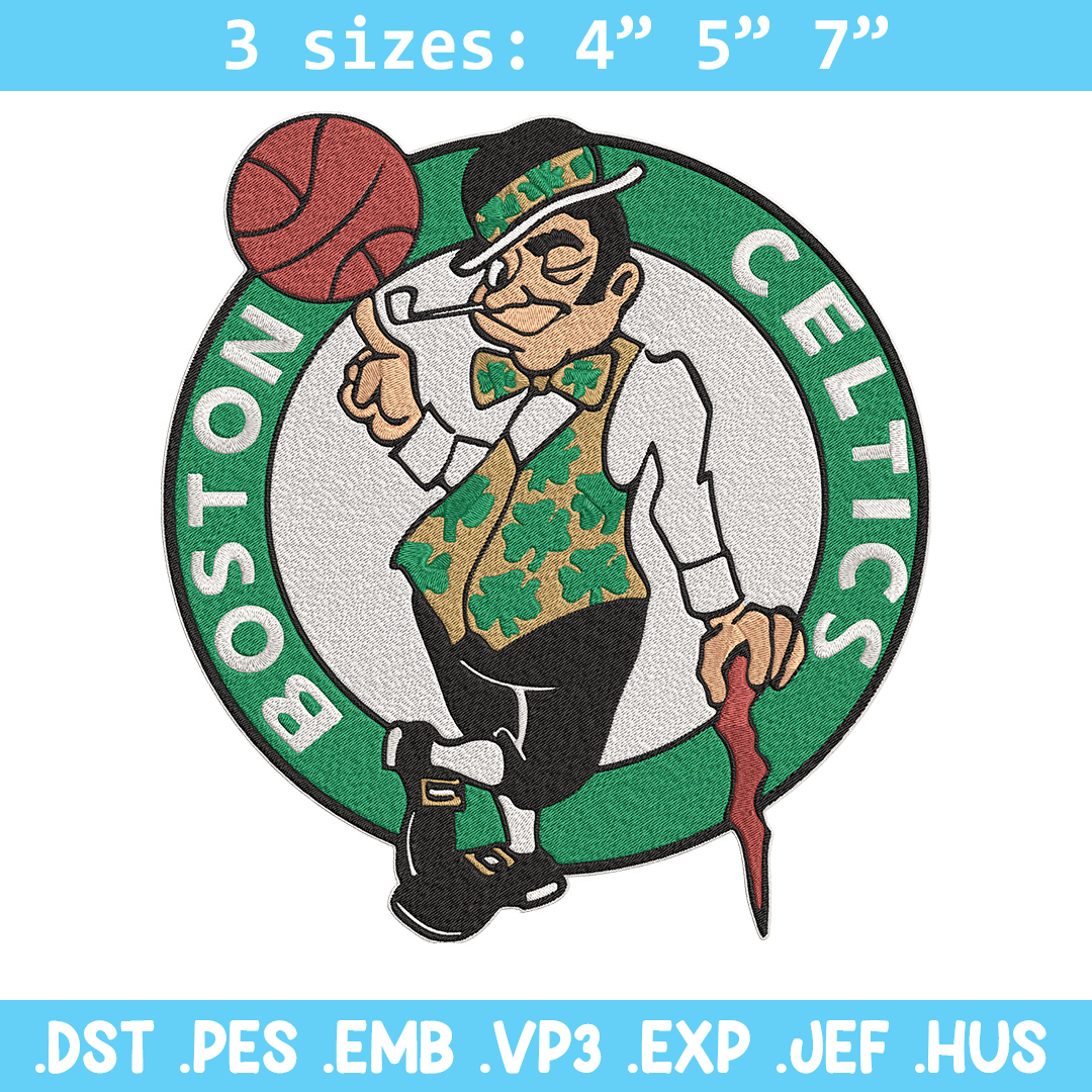 Boston Celtics mascot embroidery design, NBA embroidery, Spo | Inspire ...