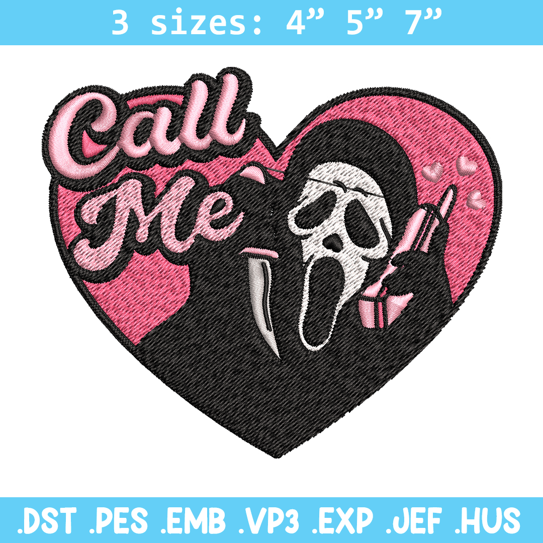 Ghostface Scream Embroidery design, Horror Embroidery, Embro | Inspire ...
