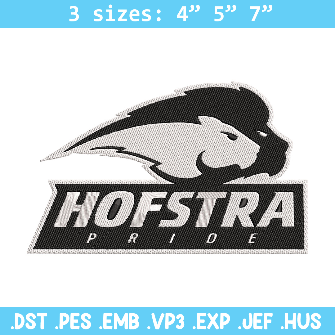 Hofstra University logo embroidery design, NCAA embroidery,S - Inspire ...