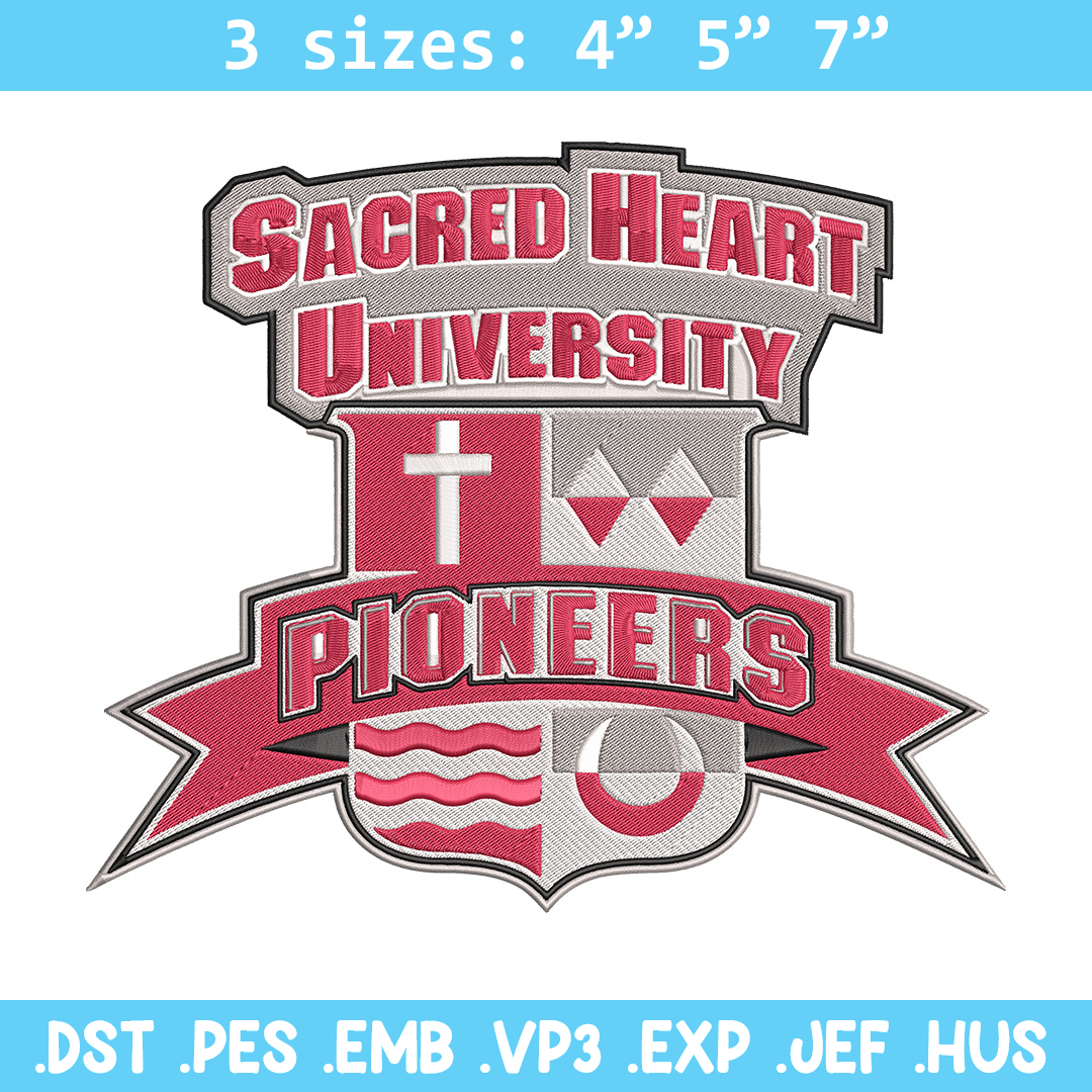 Sacred Heart Logo embroidery design, NCAA embroidery, Sport | Inspire ...