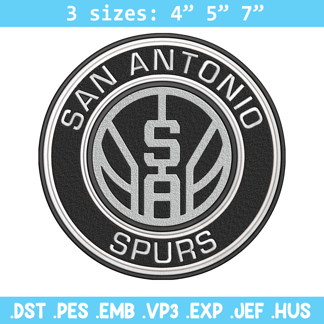 San Antonio Spurs logo embroidery design, NBA embroidery,Emb | Inspire ...