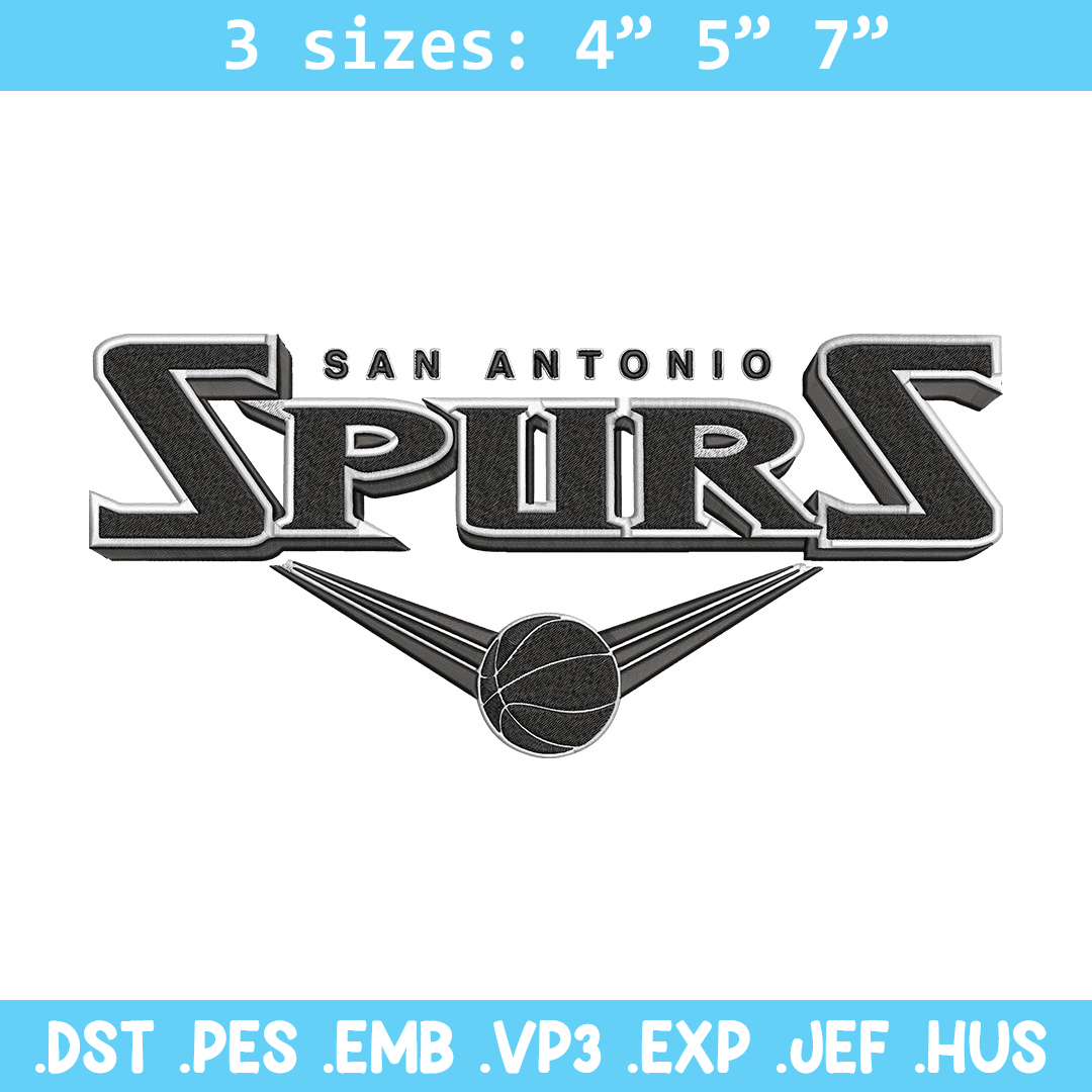San Antonio Spurs logo embroidery design, NBA embroidery,Emb | Inspire ...