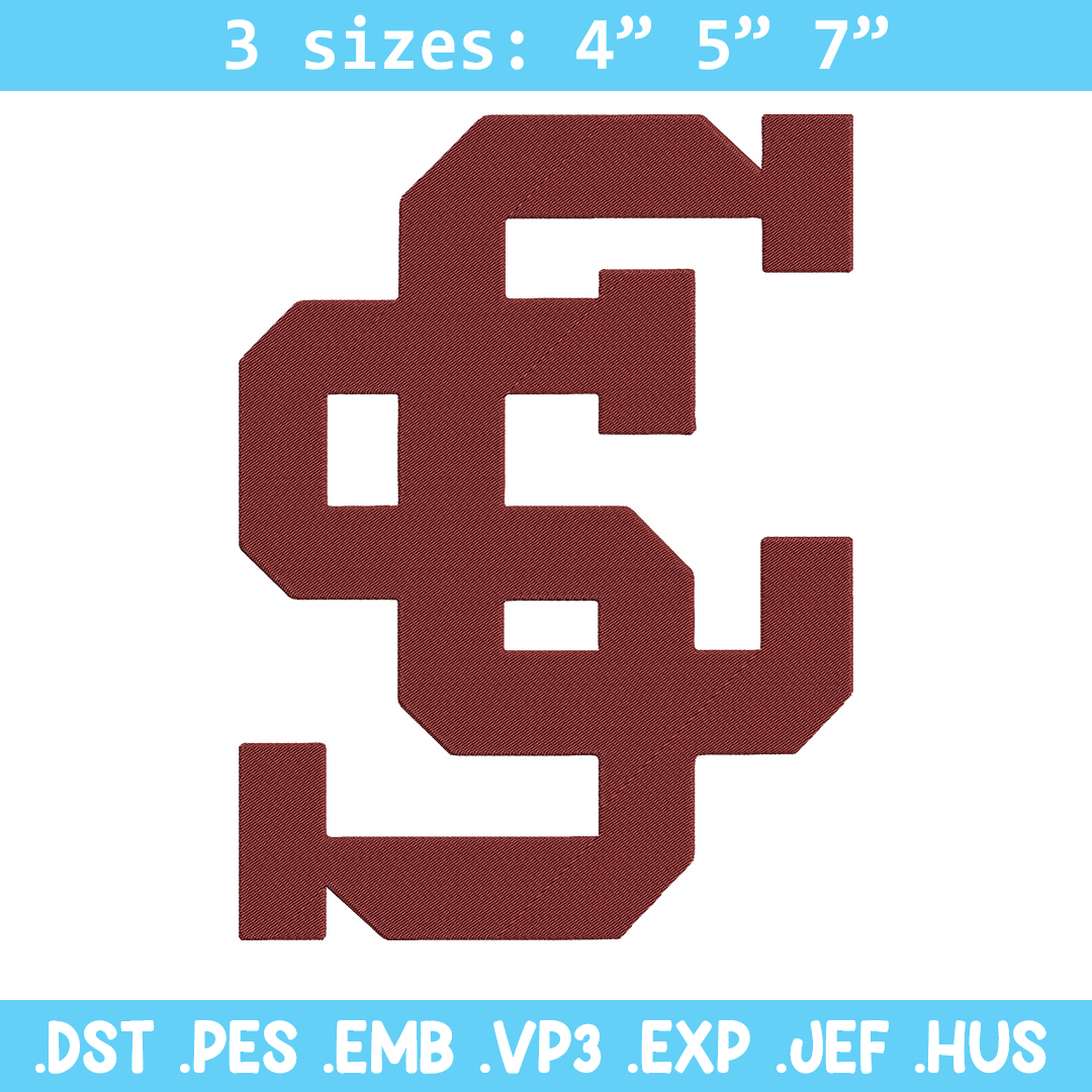 Santa Clara University logo embroidery design,NCAA embroider - Inspire ...