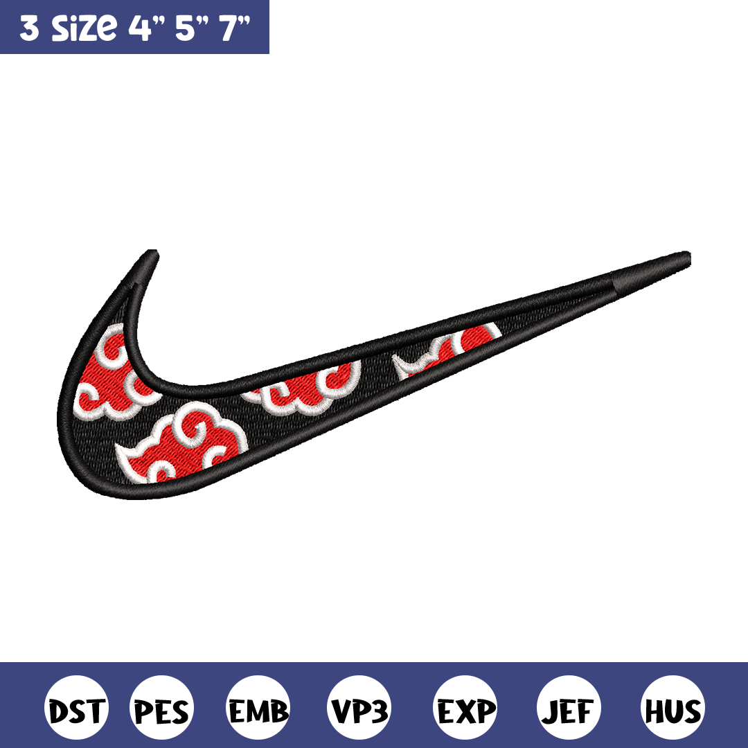 Akatsuki Nike embroidery design, Naruto embroidery, Nike des | Inspire ...