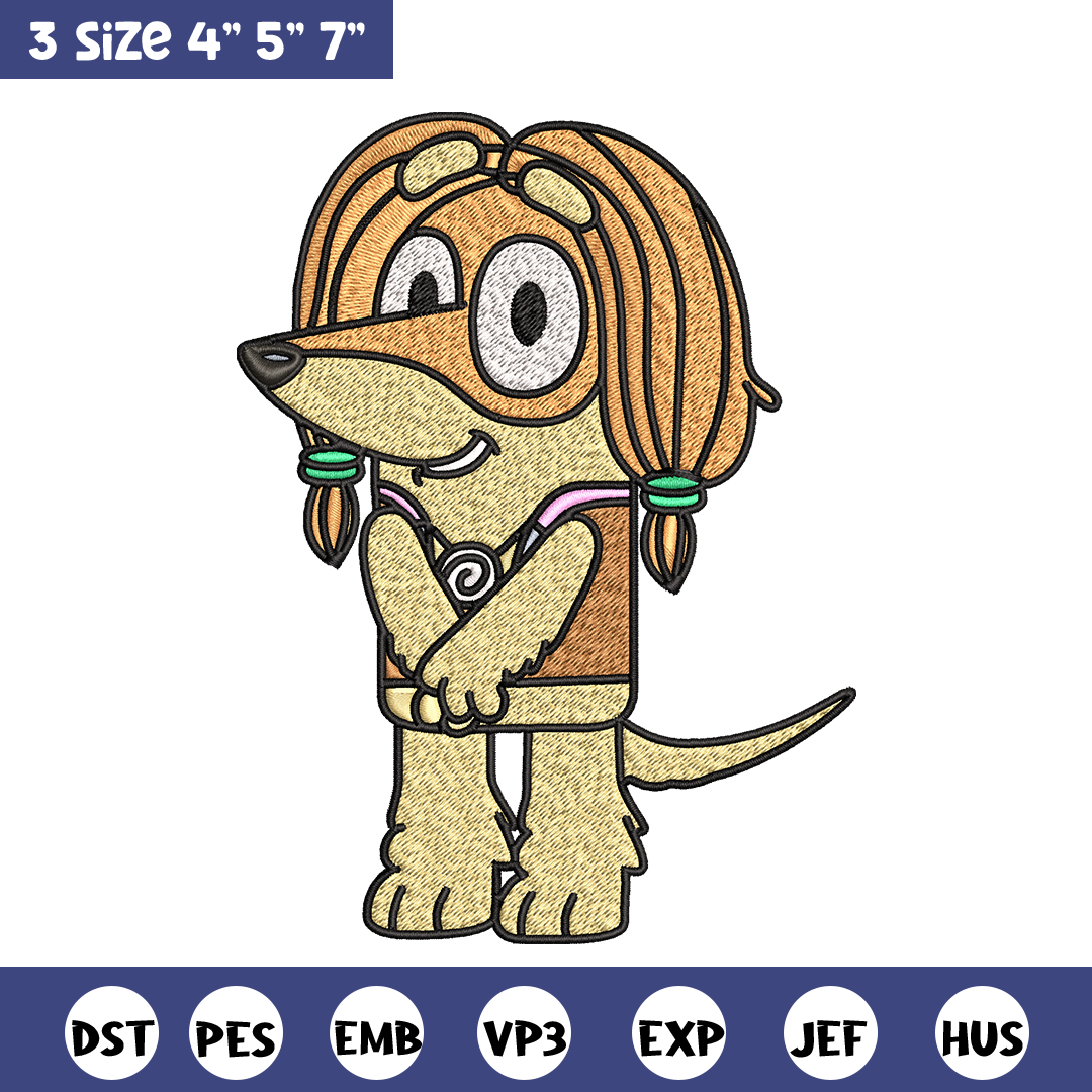 Indy Bluey Embroidery, Bluey cartoon Embroidery, Embroidery - Inspire ...