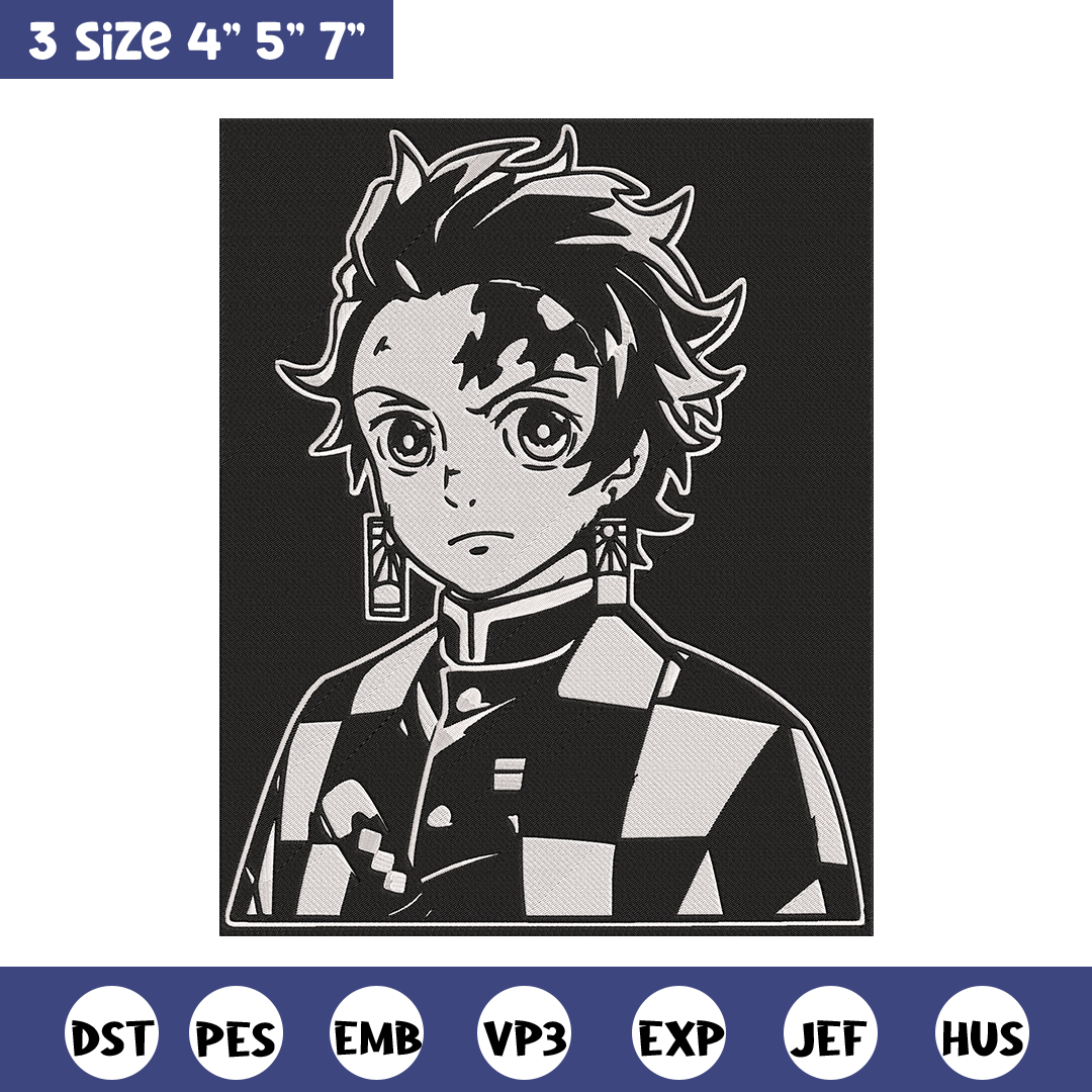 Tanjiro poster Embroidery Design, Demon slayer Embroidery, E | Inspire ...