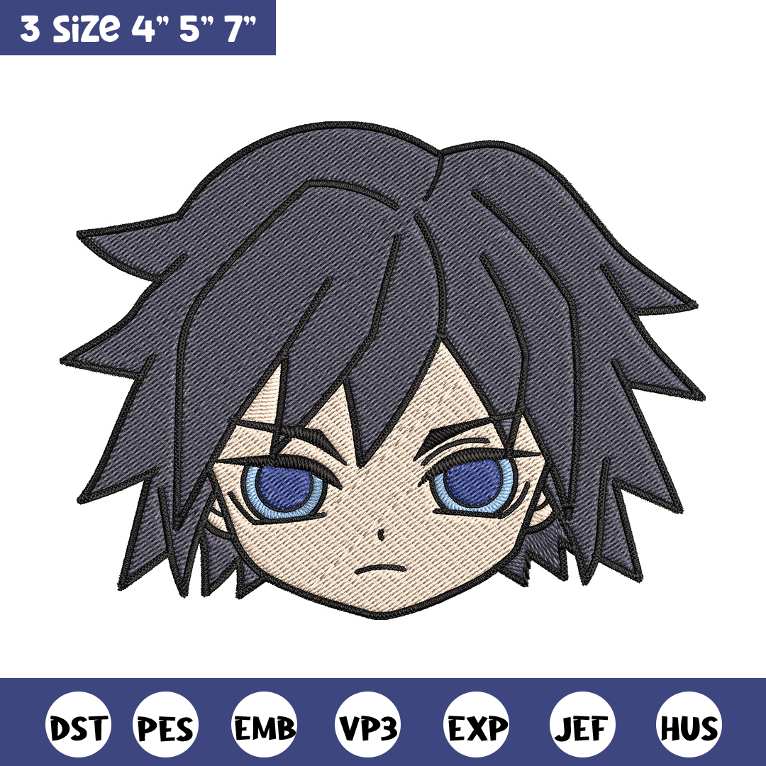 Tomioka sticker Embroidery Design, Demon slayer Embroidery, | Inspire ...