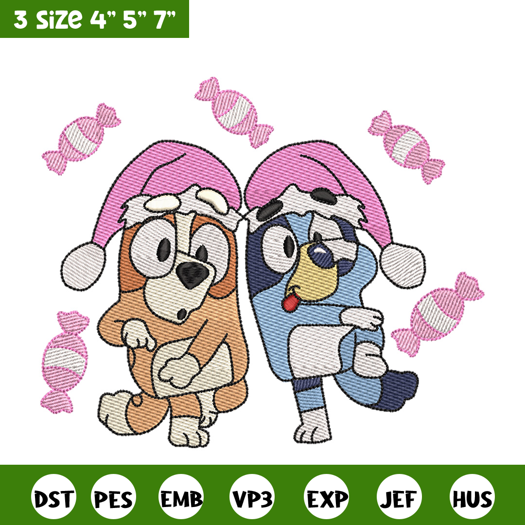 Bluey funny embroidery design, Bluey embroidery, Chrismas de - Inspire ...