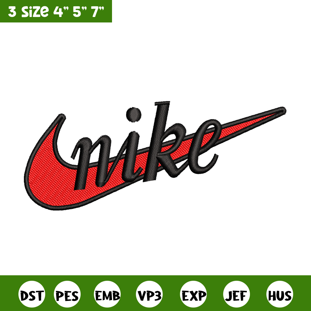 Nike red logo embroidery design, Nike embroidery, Nike desig | Inspire ...