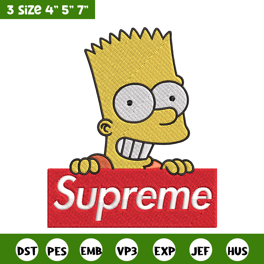 Simpson Supreme Embroidery design, Simpson Embroidery, carto | Inspire ...