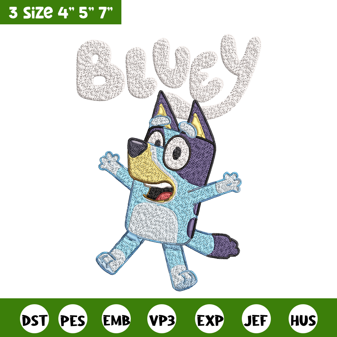 Bluey Embroidery, Bluey Cartoon Embroidery, cartoon Embroide - Inspire ...
