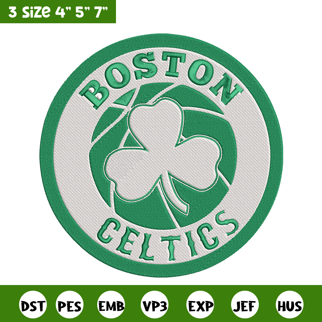 Boston Celtics logo embroidery design,NBA embroidery, Sport | Inspire ...