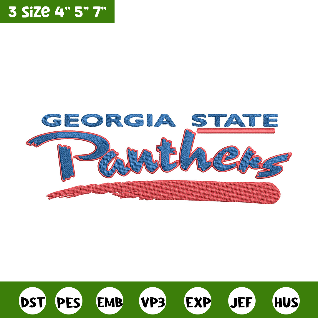 Georgia State logo embroidery design, NCAA embroidery, Embro | Inspire ...