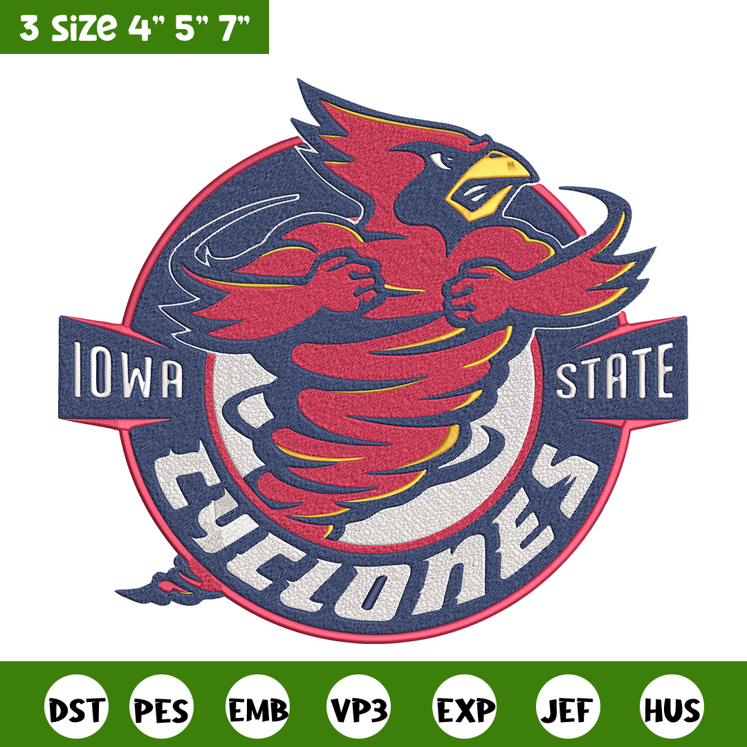 Iowa State logo embroidery design, Sport embroidery, logo sp | Inspire ...
